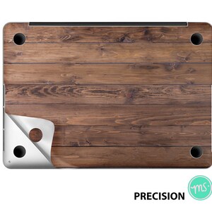 Dark Brown Wood Texture Laptop Skin Premium 3M Vinyl Sticker for All ...