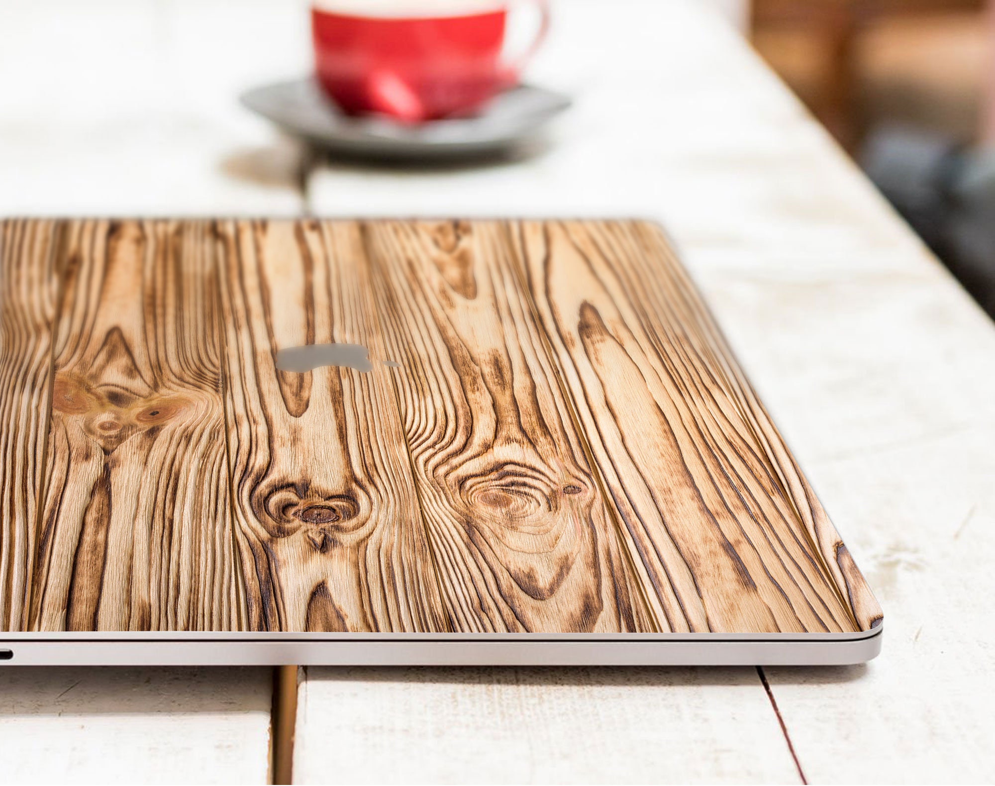 Light brown horizontal wood texture laptop skin horizontal | Etsy