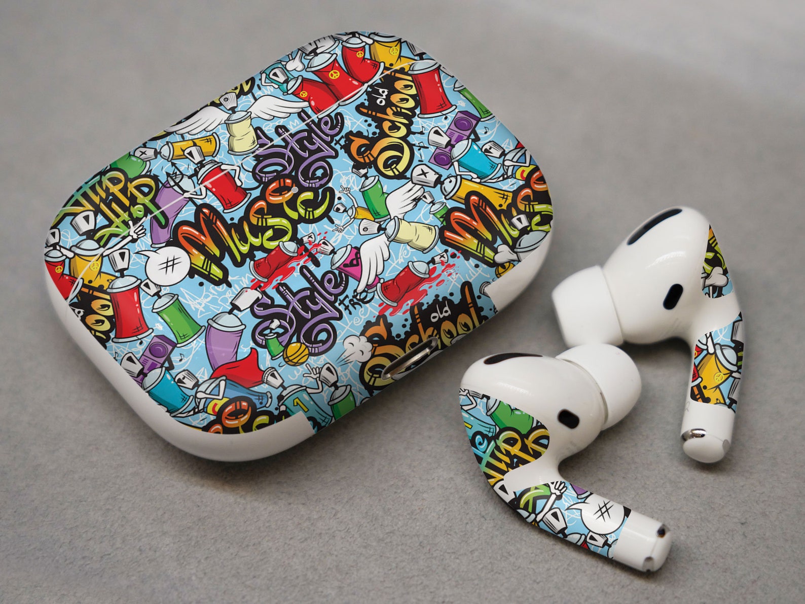 Cool Graffiti Design , Decal for Airpods Premium 3M Vinyl for Airpods ...
