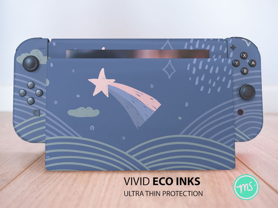 Falling Star in Cartoony Style Nintendo Skin Premium 3M Vinyl Skin for ...