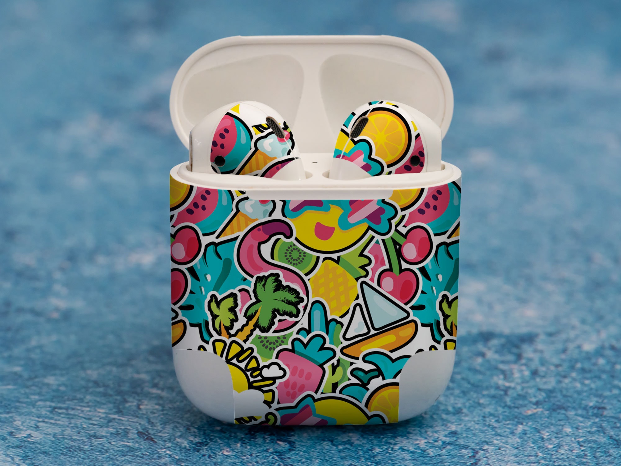 Cartoon artwork cool design vinyl for AirPods mood Cute | Etsy