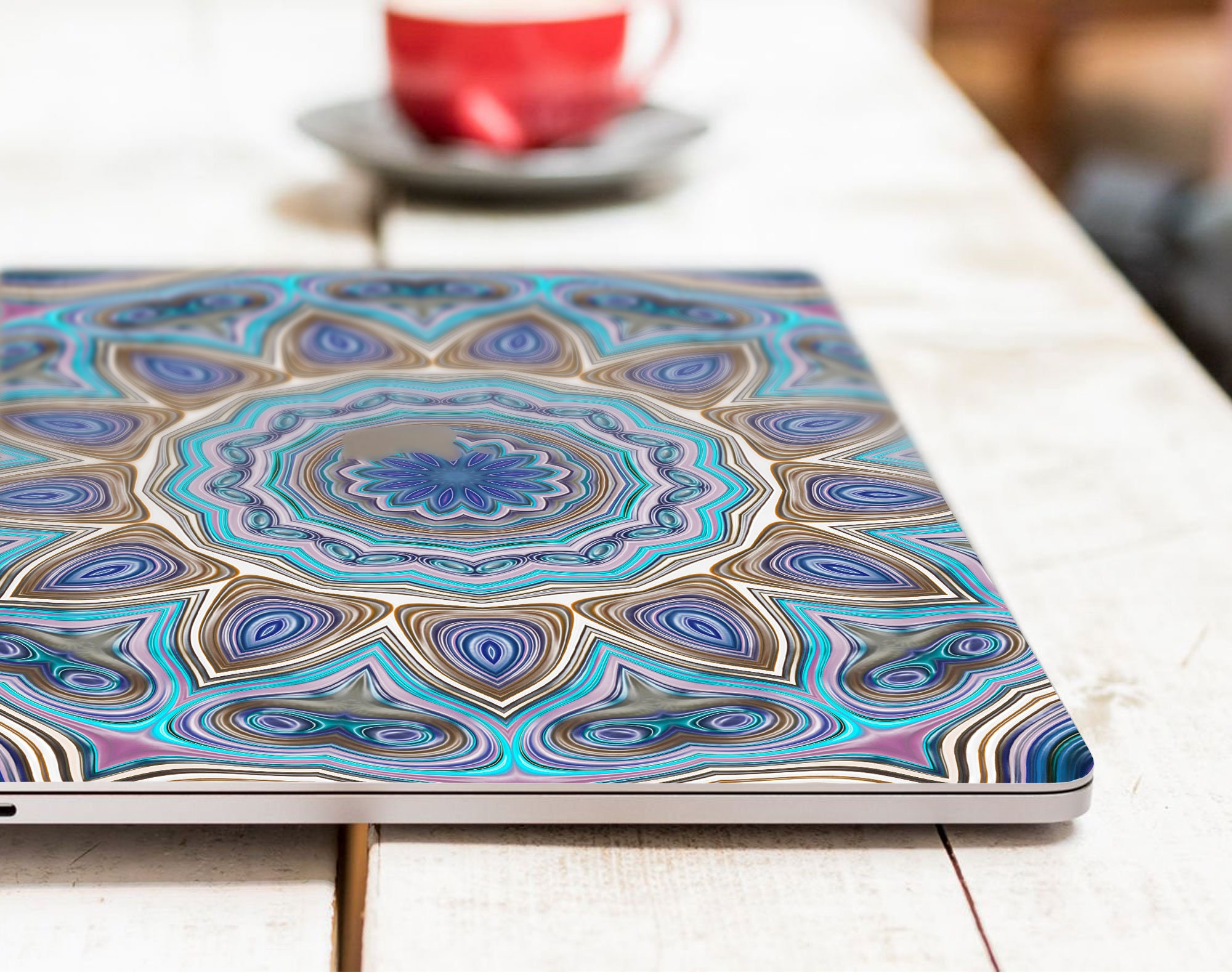 Blue Mandala Art Laptop Skin Mandala Macbook Skin Blue Air - Etsy