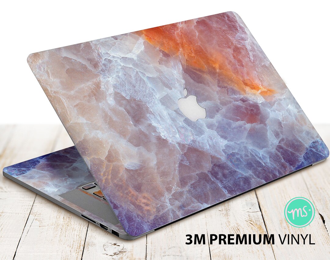 White Orange Gradient Mineral , Sticker for MacBook Premium 3M Vinyl ...
