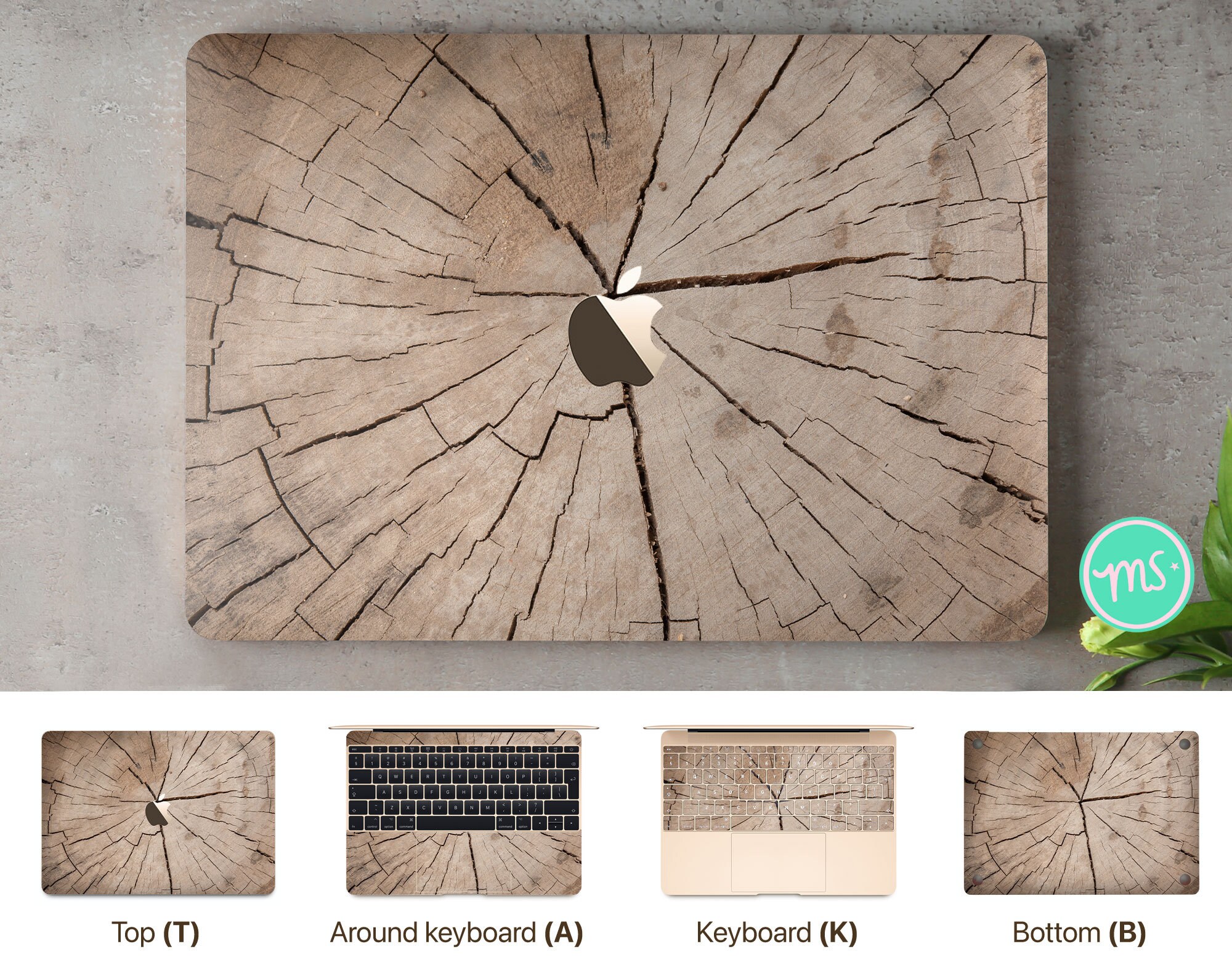 Cracked Tree Stump Texture Laptop Skin Cracked Tree Stump | Etsy