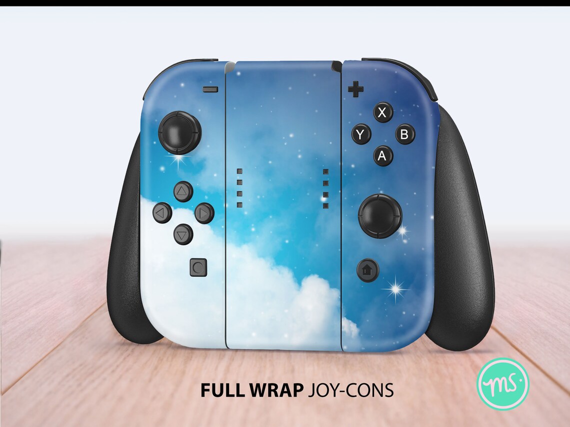 Night starry sky with clouds Nintendo skin stars switch vinyl | Etsy