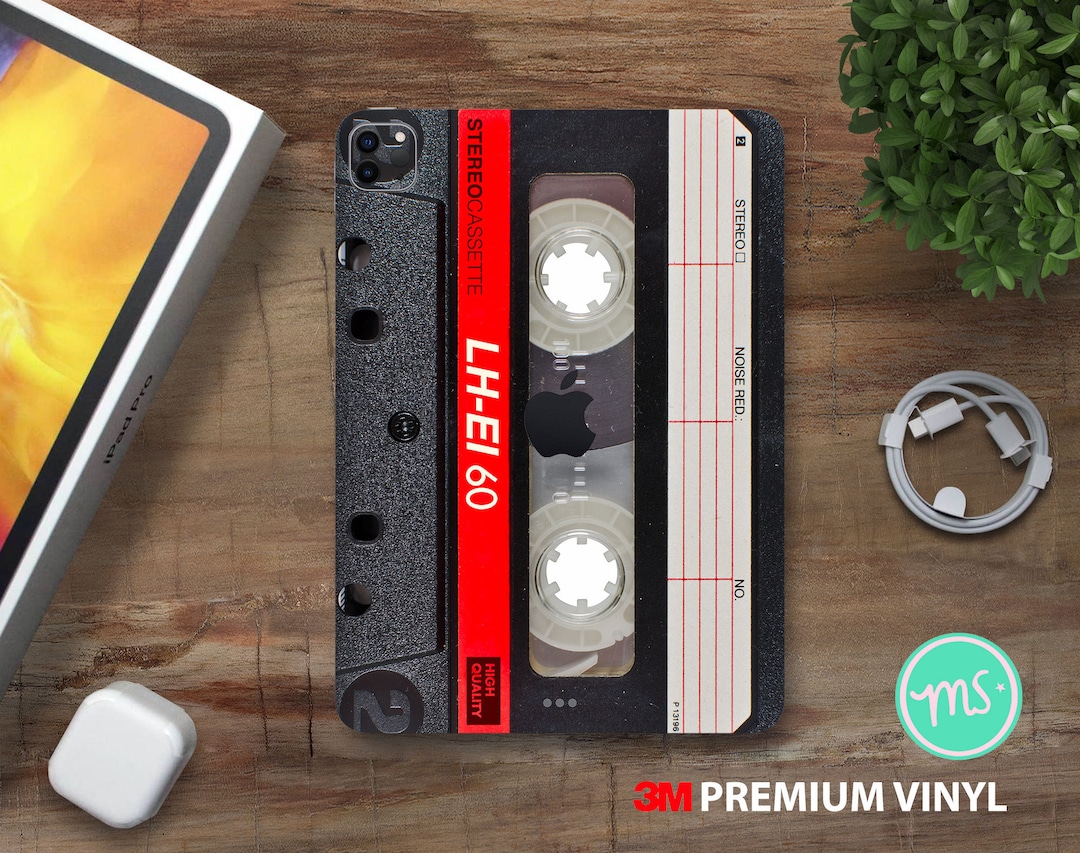 Vintage Cassette Tape iPad Skin Premium 3M Skin for All Ipad, Amazon ...
