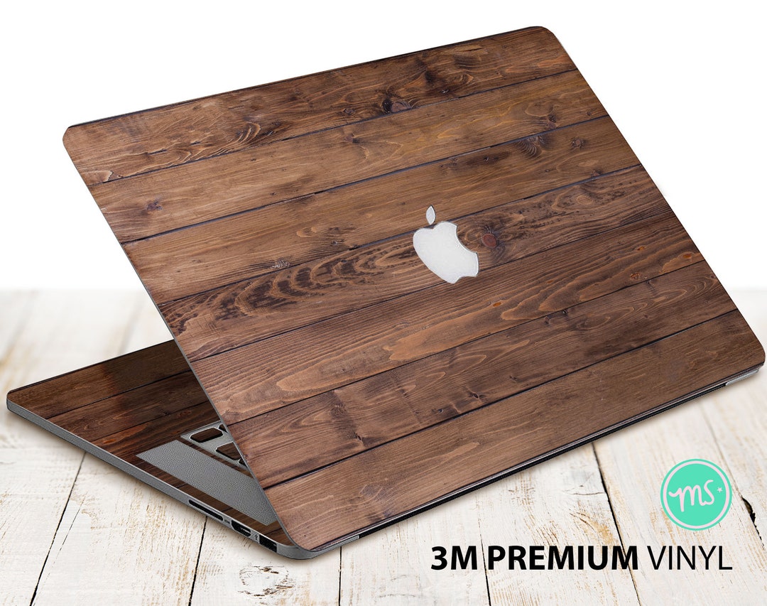 Dark Brown Wood Texture Laptop Skin Premium 3M Vinyl Sticker for All ...