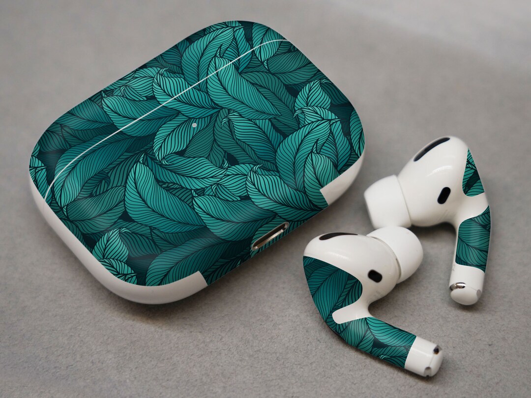 Green Leaves , Decal for Airpods Premium 3M Vinyl for Airpods All ...