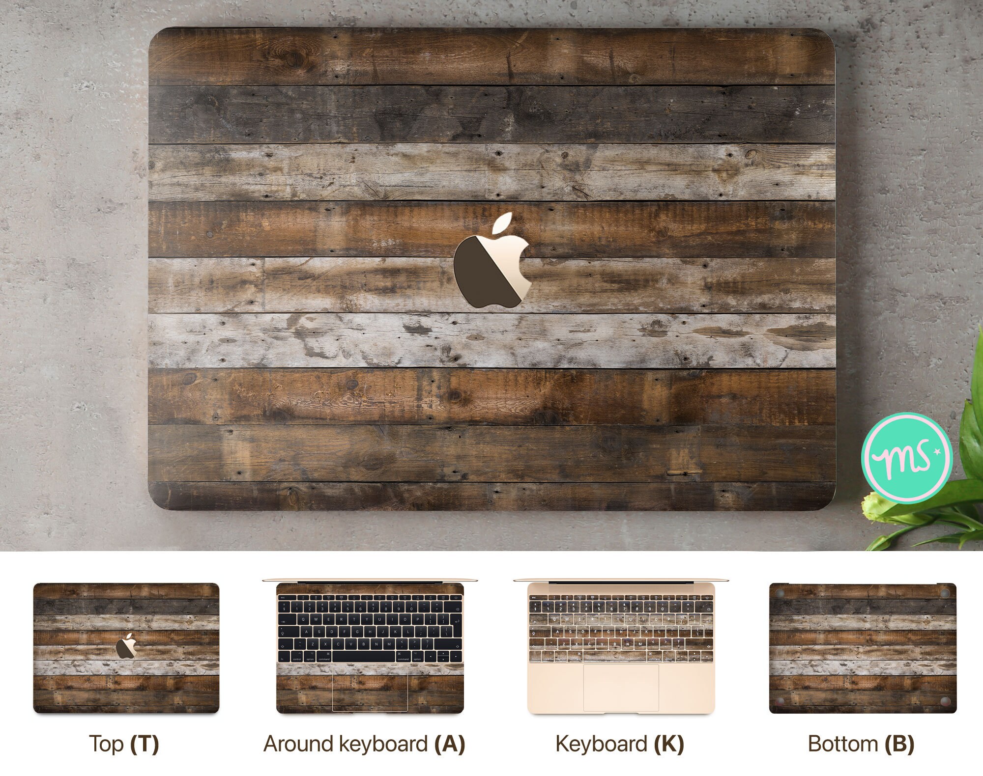 Horizontal Wood Planks Laptop Skin Planks A2251 Skin | Etsy
