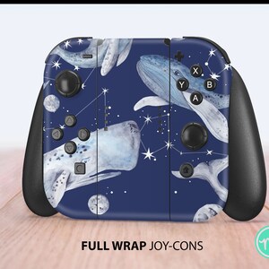 Whales in Night Sky With Constellations Nintendo Skin Premium 3M Vinyl ...