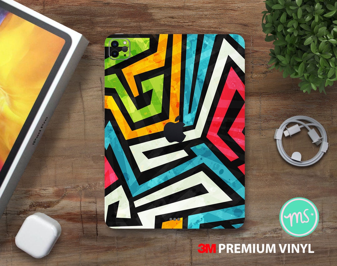 Bright Colorful Swirl Graffiti iPad Skin Premium 3M Skin for All Ipad ...