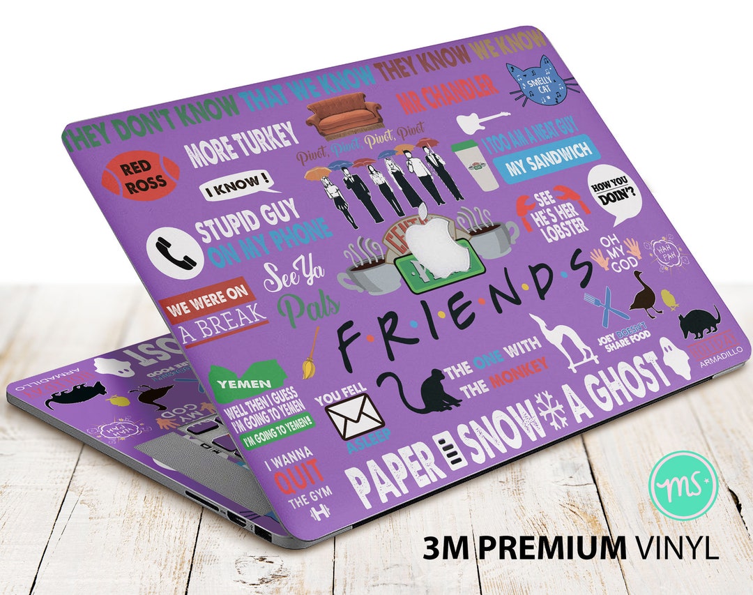 Friends Sticker Bomb Laptop Skin Premium 3M Vinyl Sticker for All ...
