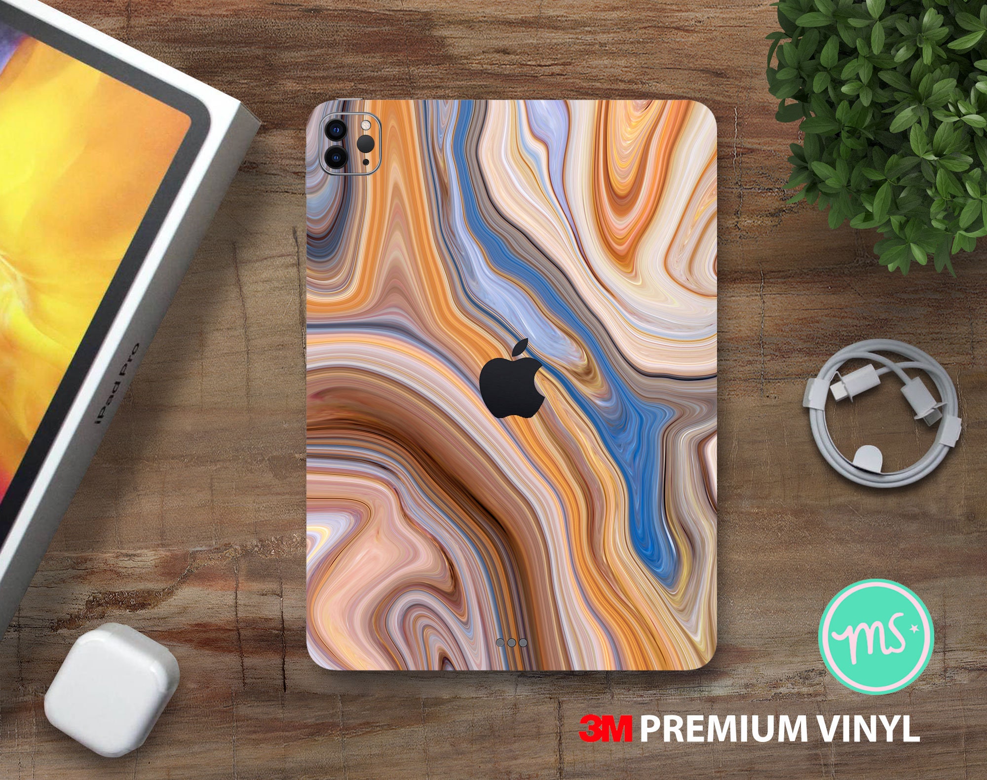 Marbled Paper Texture iPad Skin Premium 3M Skin for All Ipad, Amazon ...