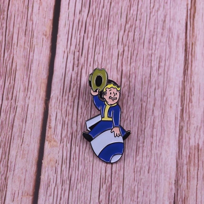 Gamer Father's Day Gift Fallout Video Game TV Show Vault Boy Enamel Pin ...