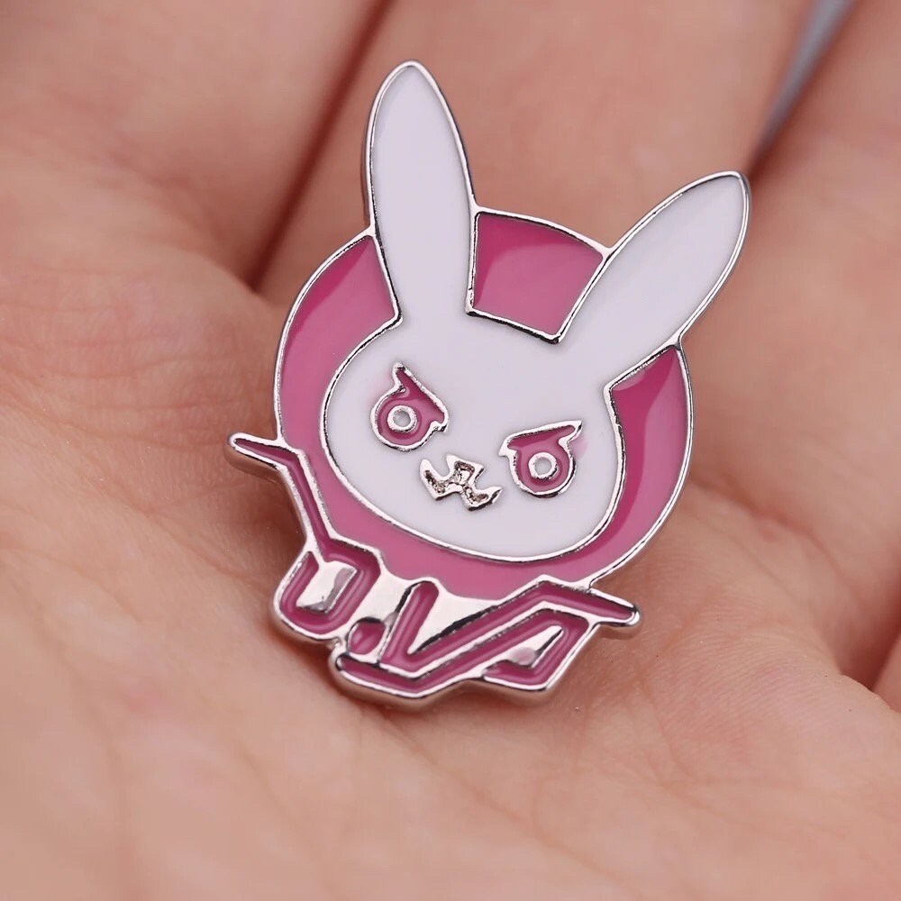 Cute Overwatch Dva Logo Video Game Enamel Pin Anniversary Gift Gift for ...