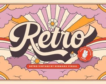 Ramdone Retro Script, Retro Font, Bold Script, 60s Font, 70s Font ...