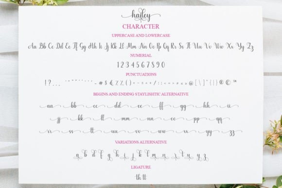 Elegant Handwritten Hailey Font - Etsy
