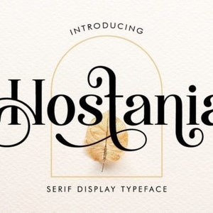 Hostania Font - Etsy