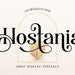 Hostania Font - Etsy
