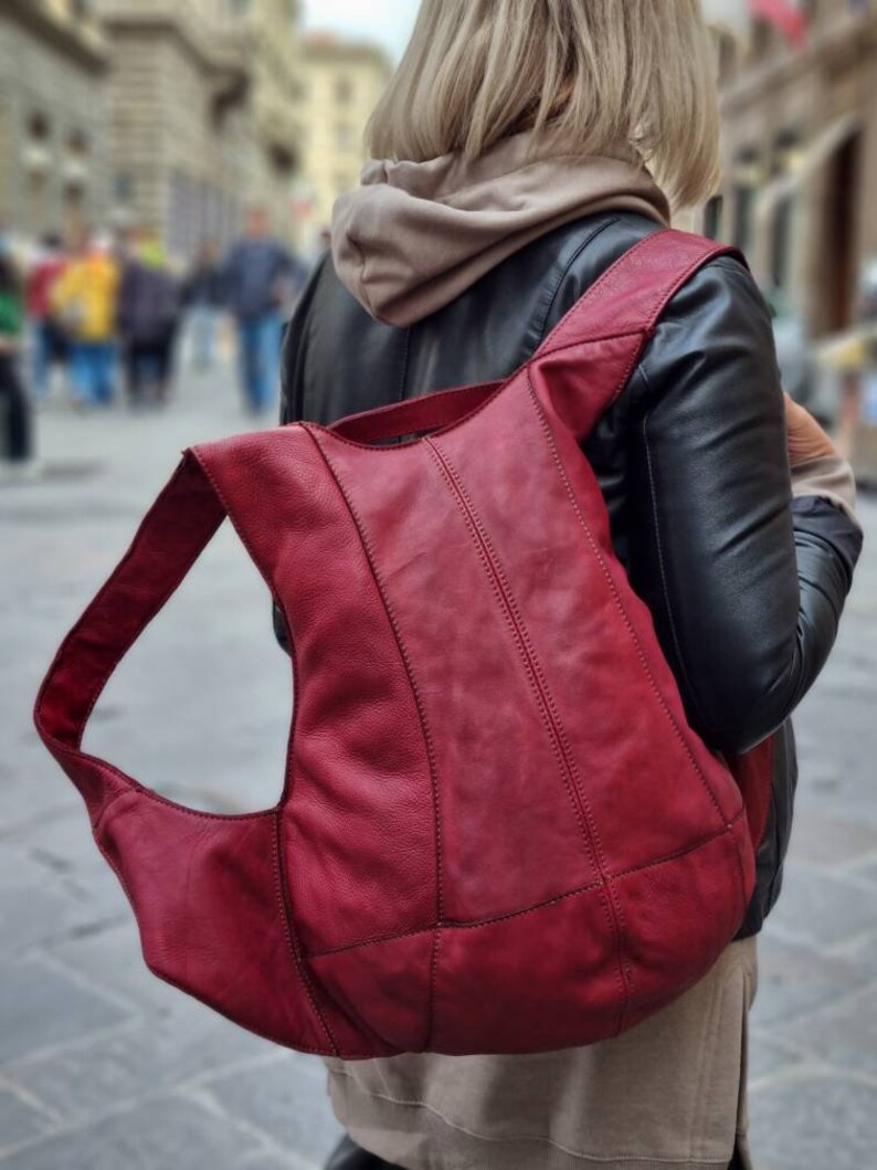 Women's Leather Backpack/soft Backpack for | Etsy