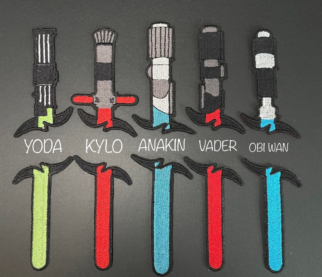 2 Piece Light Saber Patch - Etsy