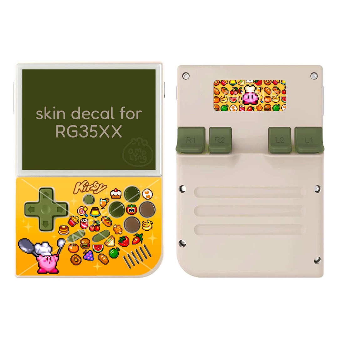 Seriously Gourmet - Kirby Anbernic RG35XX Decal Skin Stickers Set - Etsy