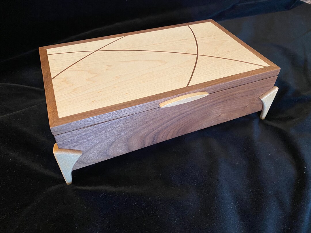 Jewelry Box With Geometric Inlay - Etsy