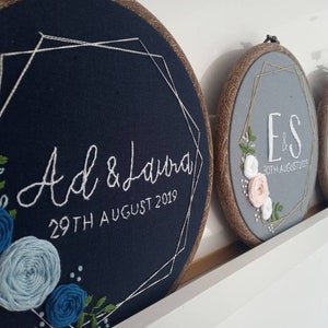 Custom Wedding Anniversary Embroidery Hoop Cotton | Etsy