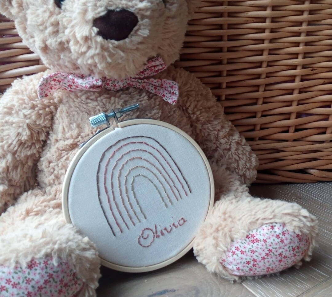 Custom Mini Rainbow Hoop, Baby Rainbow Wall Art, Name Rainbow Wall Art ...