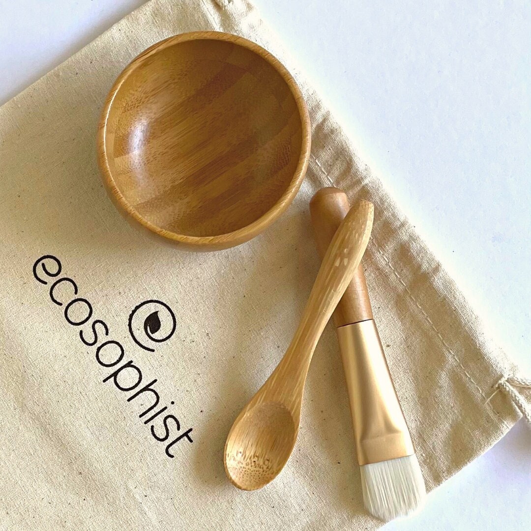 Mini Bamboo Skincare Mixing Bowl Mask Mixing Bowl Skincare Set Skincare ...