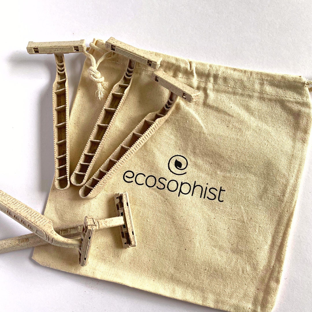 Biodegradable Disposable Doble Blade Wheat Razors 5 Pack Biodegradable ...