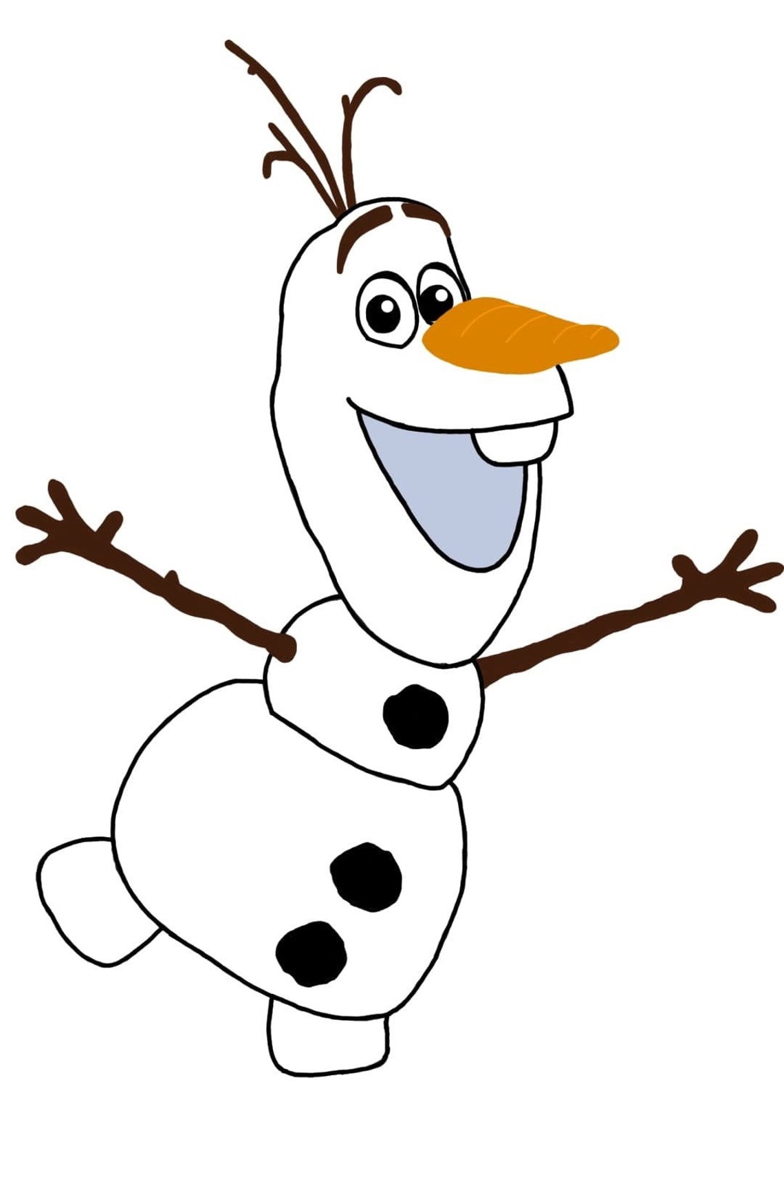 Disney Inspired Frozen Olaf Sticker | Etsy