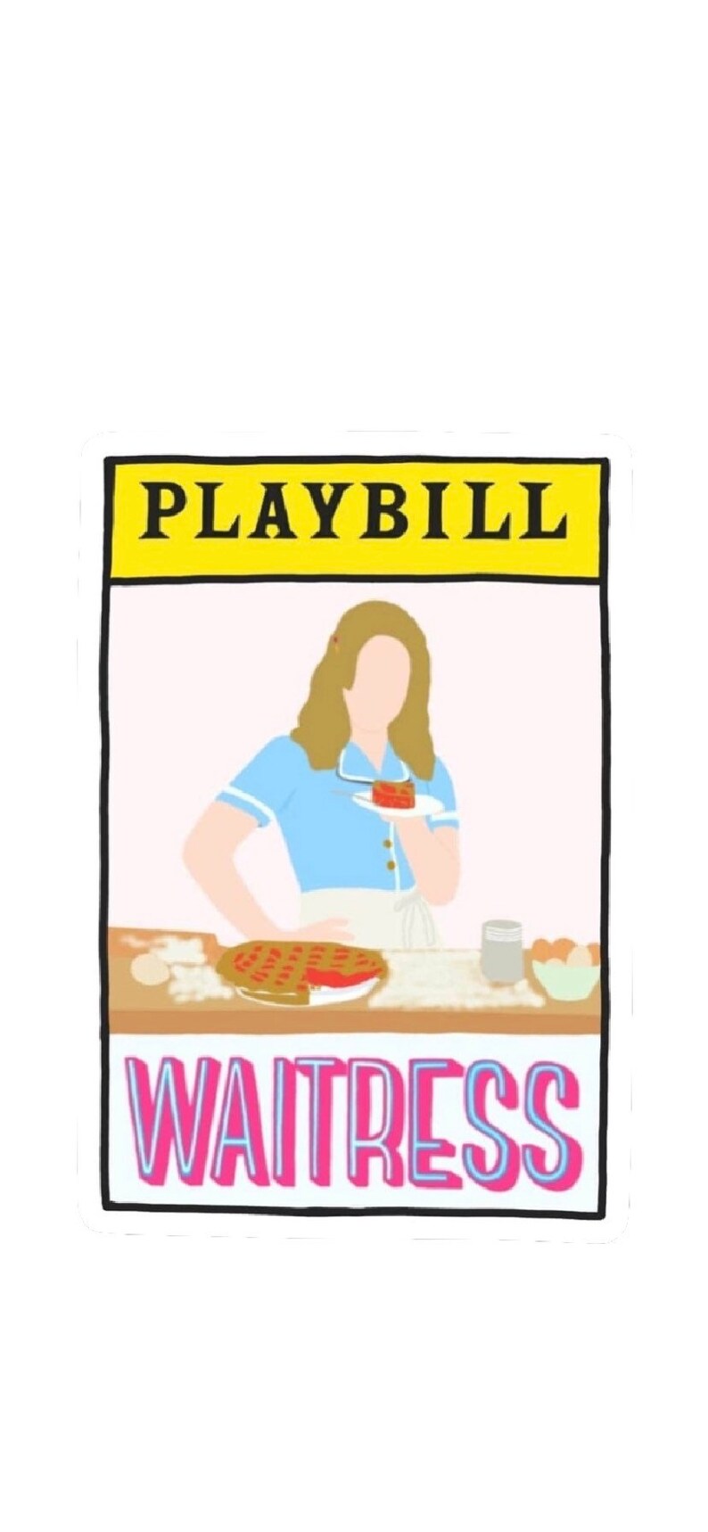 Waitress Playbill Sticker | Etsy