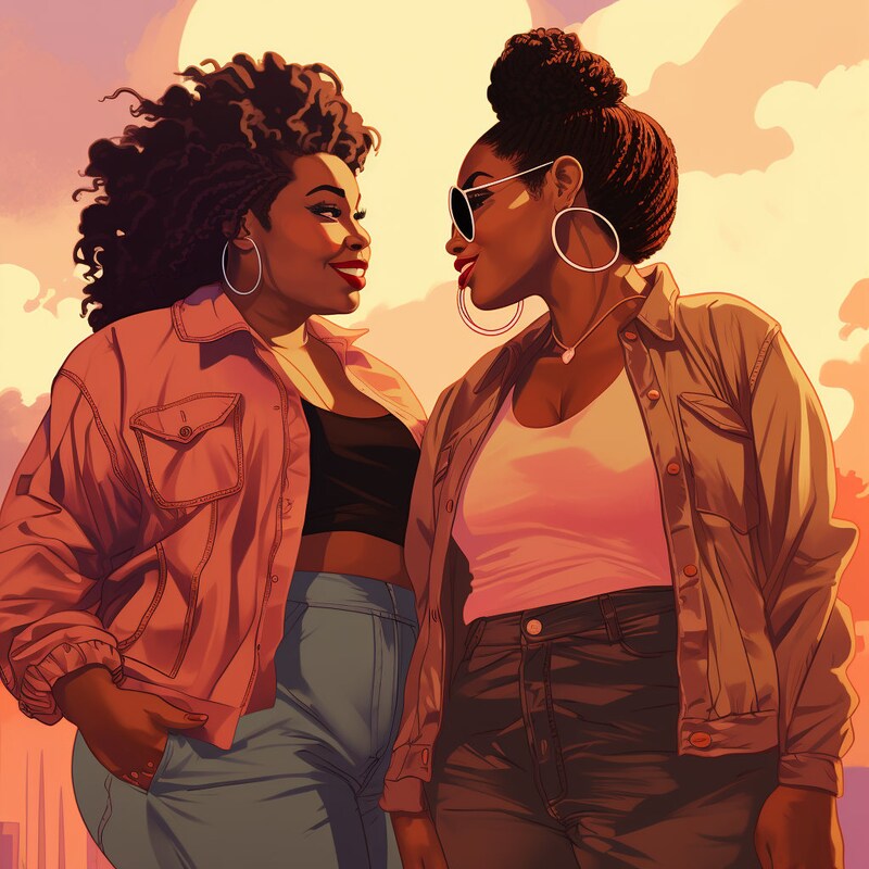Lesbian Drawing - Etsy