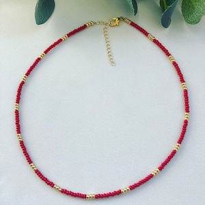Seed Bead Necklaces Beaded Necklace Gold Necklace Silver - Etsy