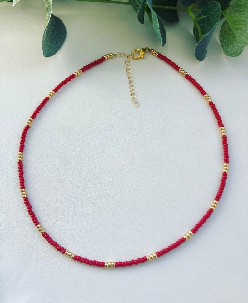 Seed Bead Necklaces Beaded Necklace Gold Necklace Silver - Etsy