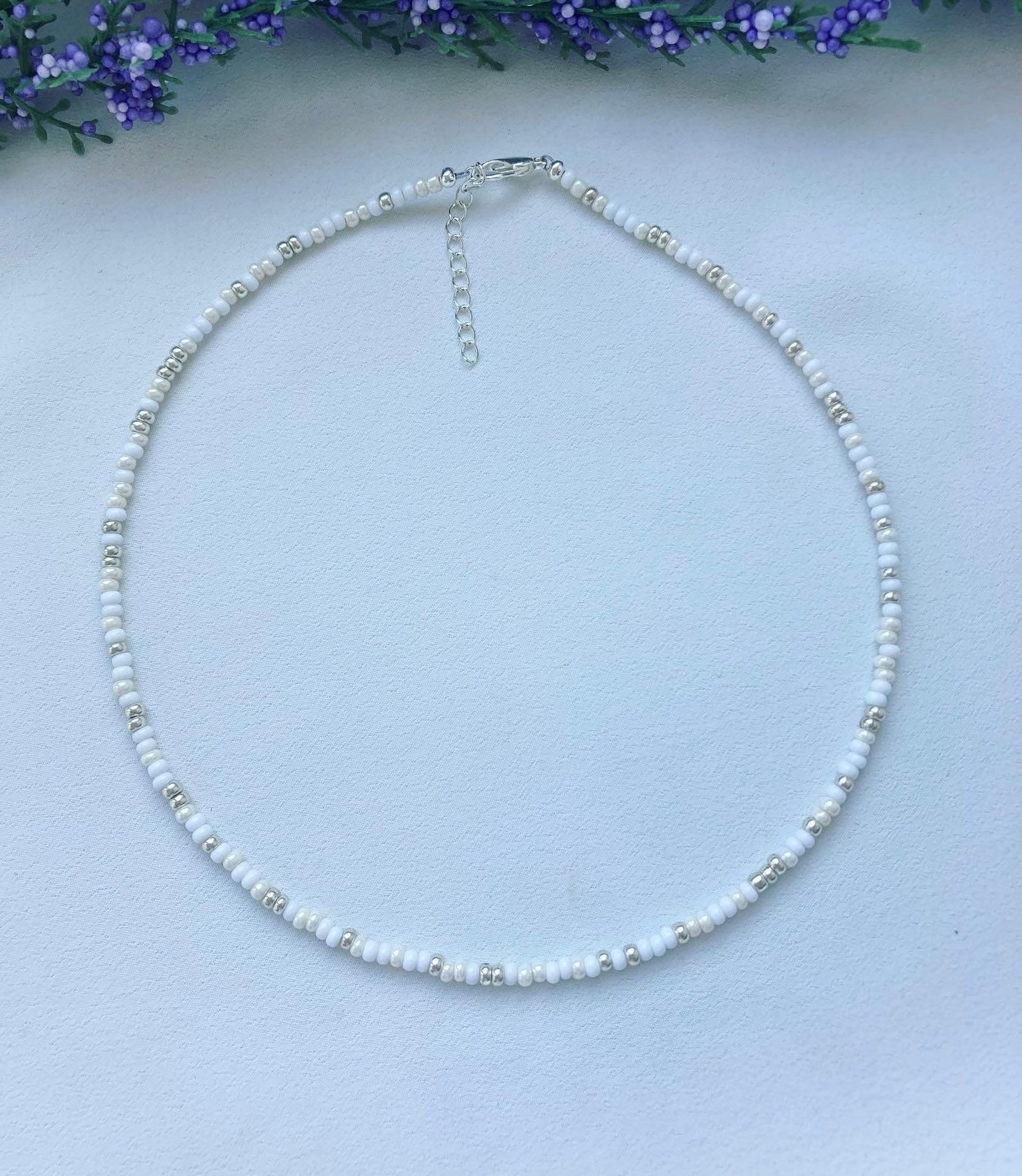 Seed Bead Necklaces Beaded Necklace Gold Necklace Silver - Etsy