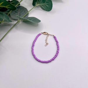 Child’s Pastel Beaded Anklets, Seed Bead Anklet, Kids Beaded Anklet ...