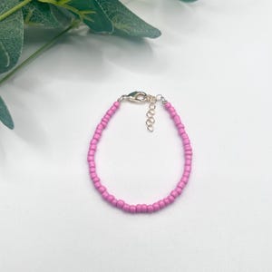 Child’s Pastel Beaded Anklets, Seed Bead Anklet, Kids Beaded Anklet ...