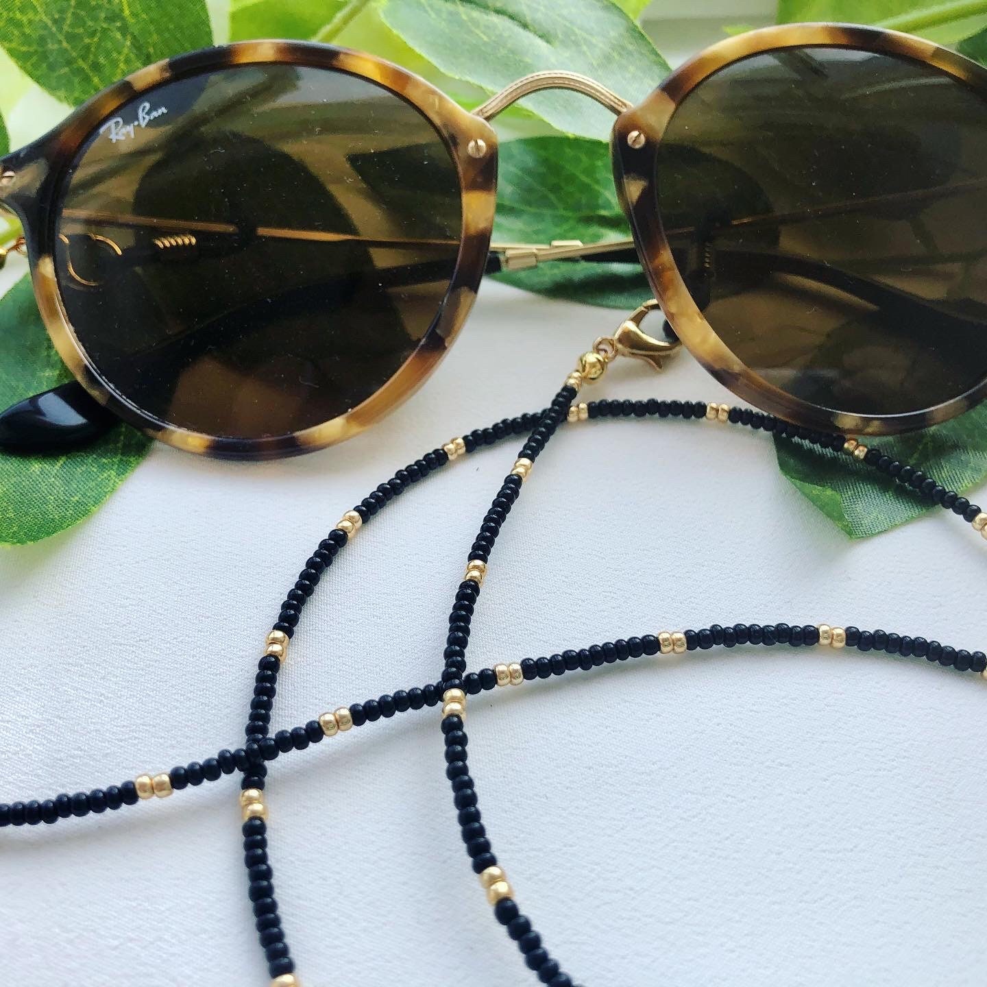 Black Glasses chain sunglass chain mask chain face mask | Etsy