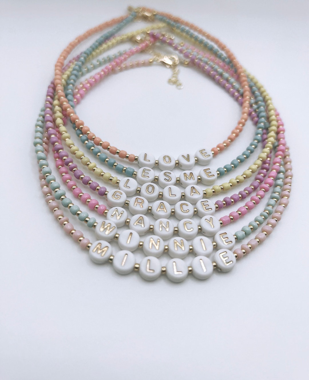 Kids Beaded Necklace, Children’s Colourful Necklace, Little Girls ...