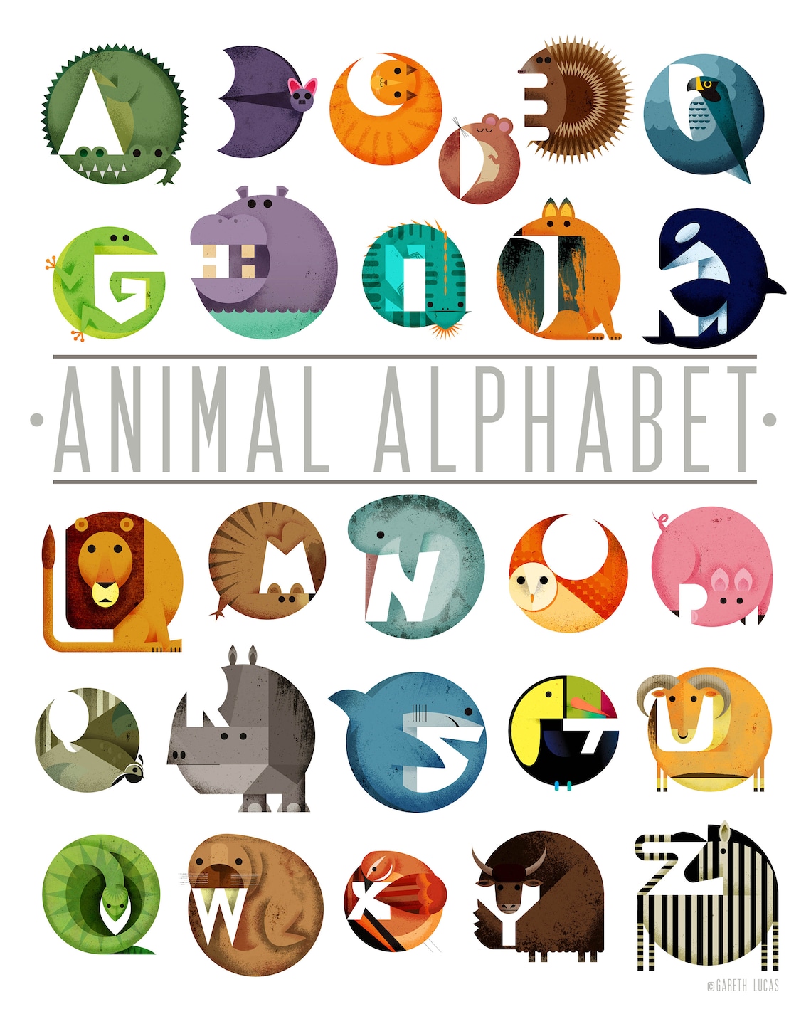 Animal Alphabet - Etsy