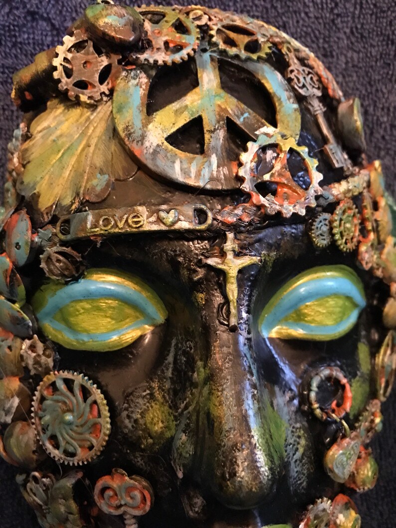 STEAMPUNK FACE Peace WALLART - Etsy