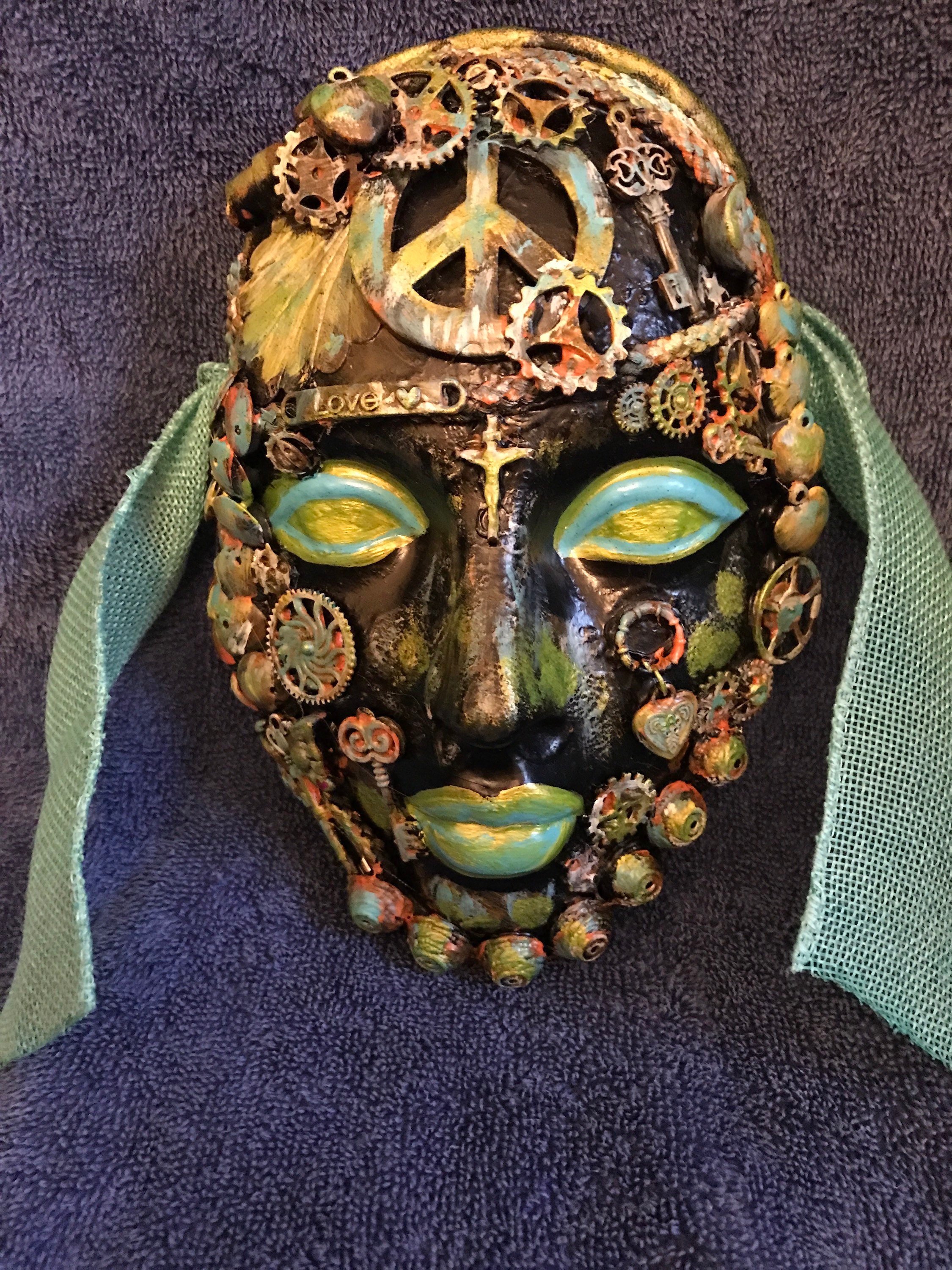 STEAMPUNK FACE Peace WALLART - Etsy