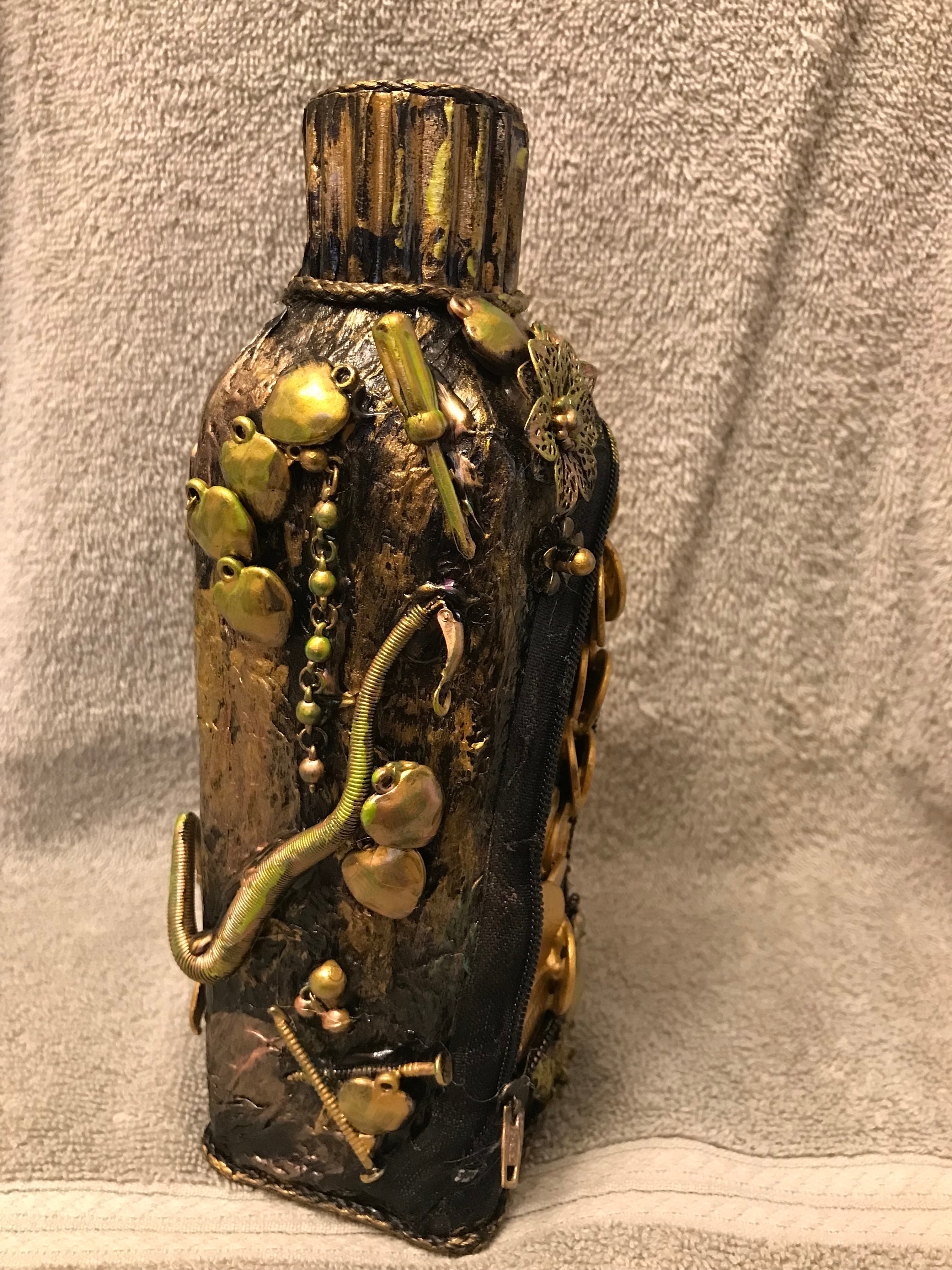 STEAMPUNK Zipper BOTTLE - Etsy