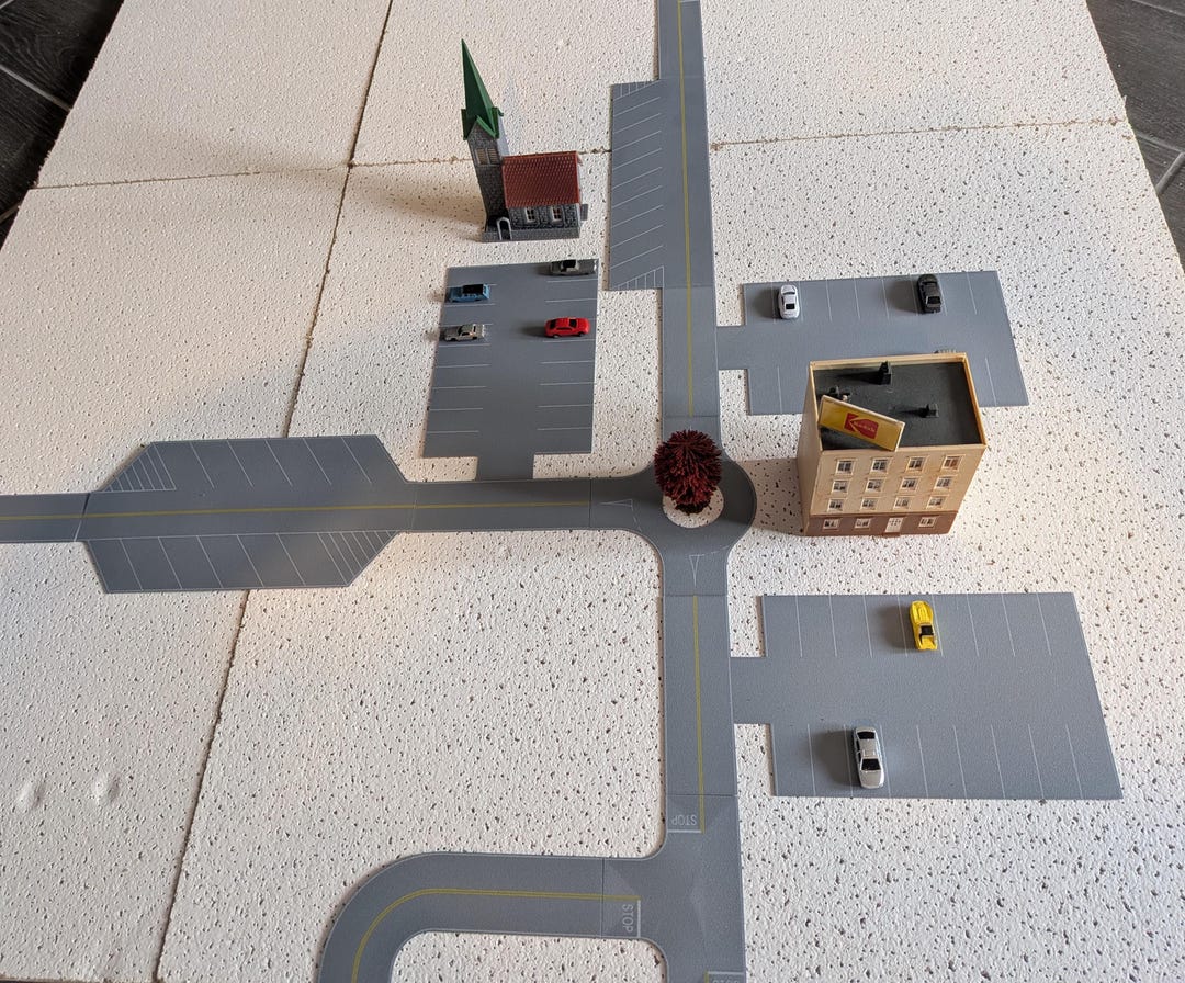 N Scale Roadway Parking - Angled Street & Parking Lot - Etsy