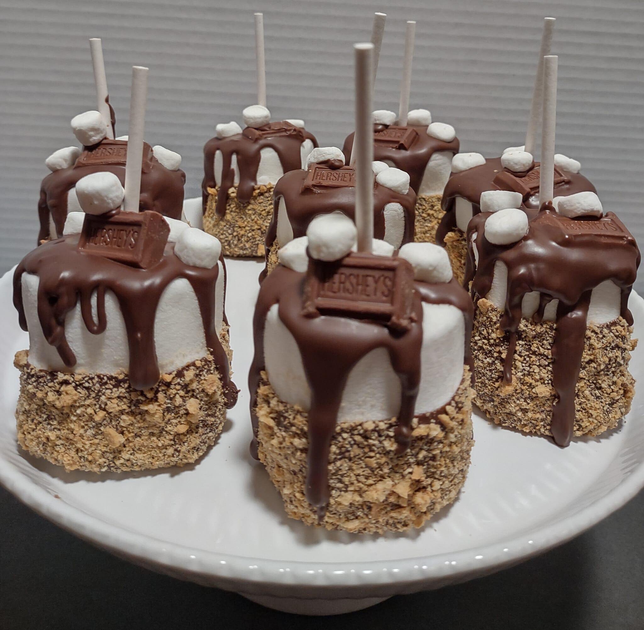 6 or 12 GIANT XL S'mores Marshmallow Pops - Birthday, Showers, Gift ...
