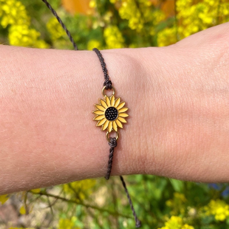 Sunflower Bracelet - Etsy