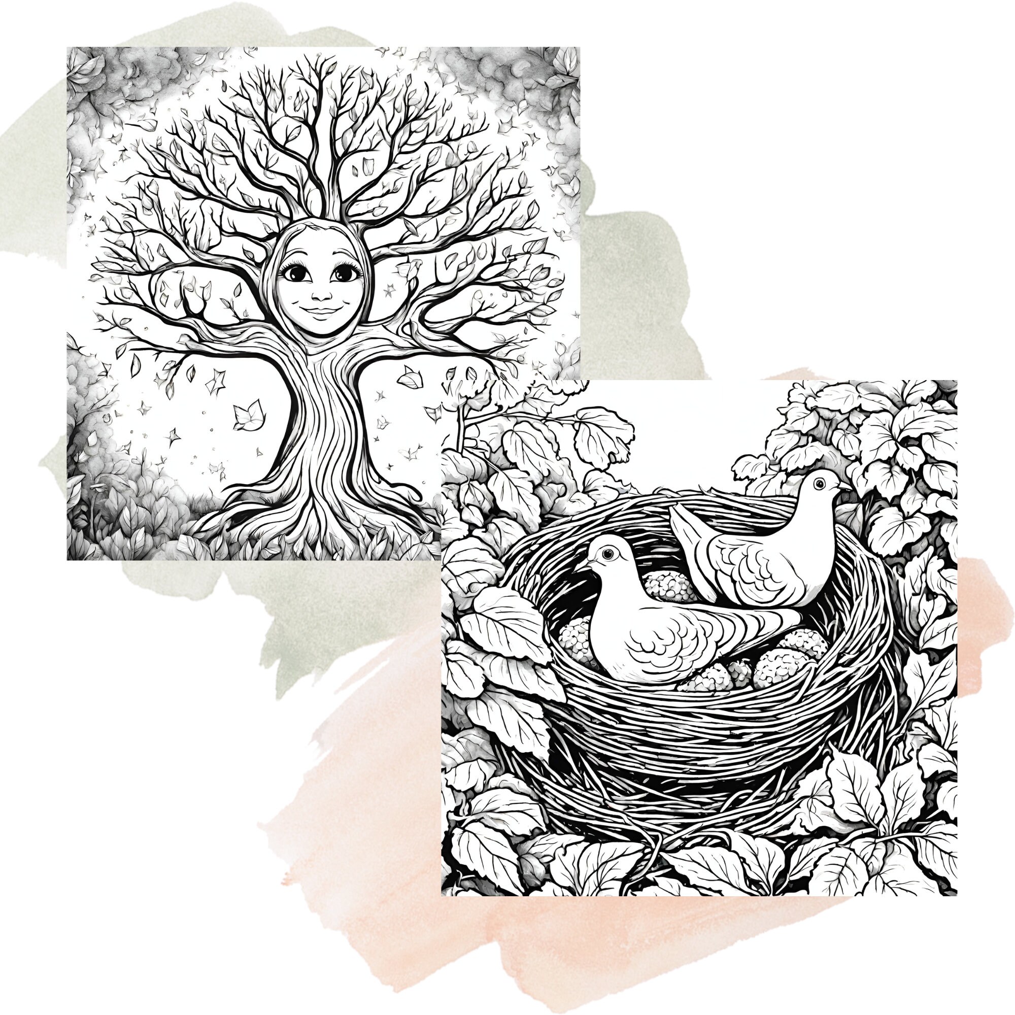 30 Cottage Core Coloring Pages, Print at Home Fairy Core Coloring Book ...