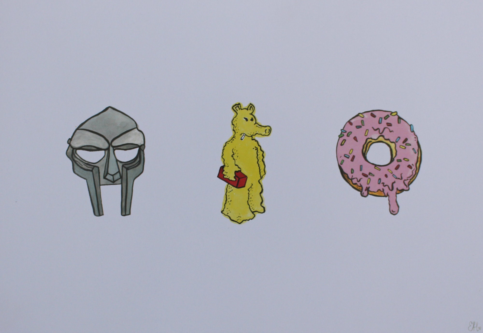 MF DOOM Quasimoto J Dilla A4 Artwork Print on Gloss Paper - Premium ...